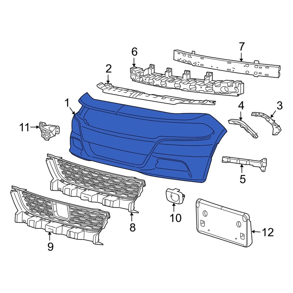 Dodge OE 68267765AC - Front Bumper Cover