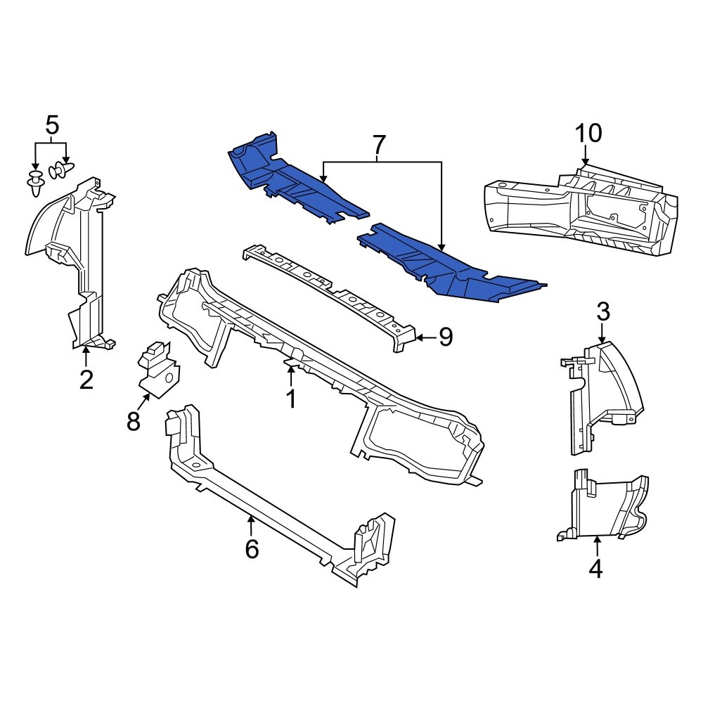 Dodge OE 68226530AF - Front Radiator Support Access Cover