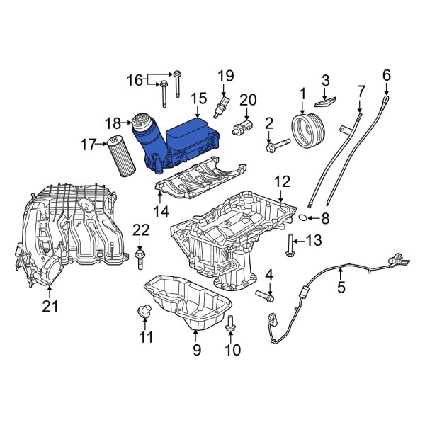 Dodge OE 68596317AB - Engine Oil Filter Adapter