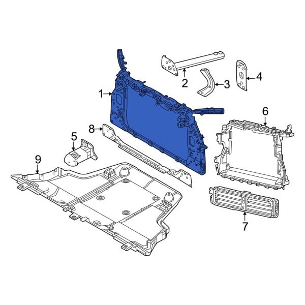 Dodge OE 68619490AA - Front Radiator Support Panel