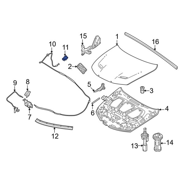 Dodge OE 68350522AA - Front Hood Release Handle
