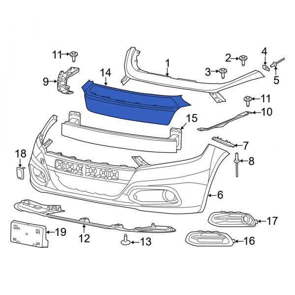 Dodge OE 1UT51TZZAA - Front Grille Molding