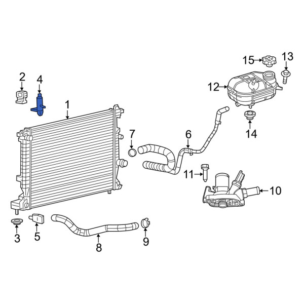 Dodge OE 68376668AA - Radiator Mount Bracket