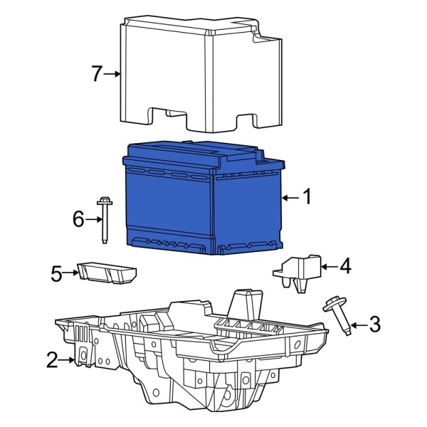 Dodge OE BBH6F001AA - Vehicle Battery