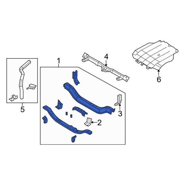 Dodge OE 5115402AH - Front Radiator Support Panel