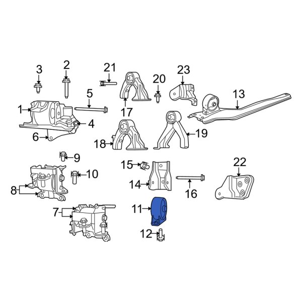 Dodge OE 5105494AF - Engine Mount Support Bracket Insulator