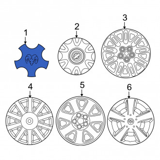 Dodge Stratus OEM Wheel Center Caps - Emblems, Logos | CARiD