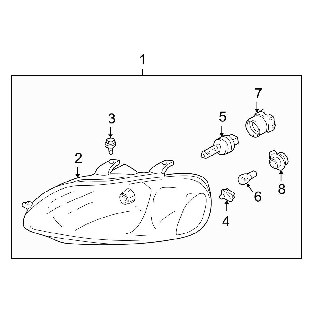 Dodge OE MN133279 Front Left Headlight Assembly dodge-oe-mn133279-front-left-headlight-assembly