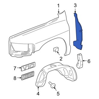 Dodge Ram Replacement Fender Seals | Front & Rear — CARiD.com