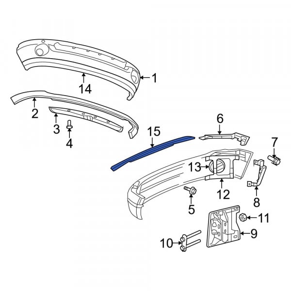 Dodge OE 55077763AB - Front Bumper Step Pad