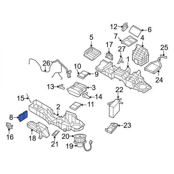 Dodge OE 68078418AA - HVAC Mode Door