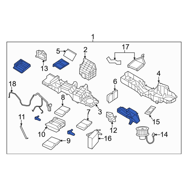 Dodge OE 68021975AB - Lower HVAC Unit Case