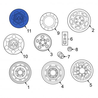 Dodge Ram Van Wheel Center Caps | CARiD