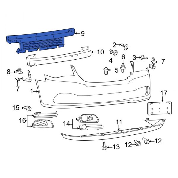 Dodge OE 5182323AB - Front Bumper Impact Absorber