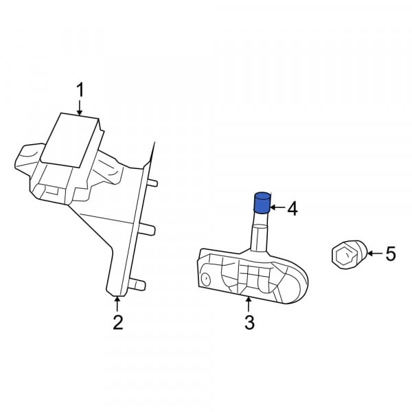 Dodge OE 68058766AA - Tire Pressure Monitoring System (TPMS) Sensor ...