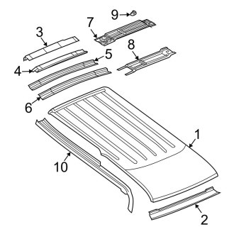 2005 Dodge Durango OEM Roofs & Parts | Panels, Drip Rails — CARiD.com