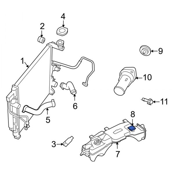 Dodge OE 5156130AA - Engine Coolant Reservoir Cap