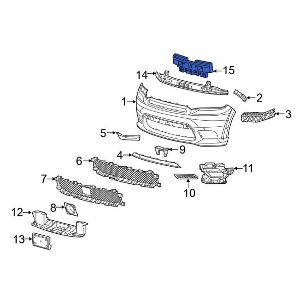 Dodge OE 68381725AA - Front Bumper Impact Absorber