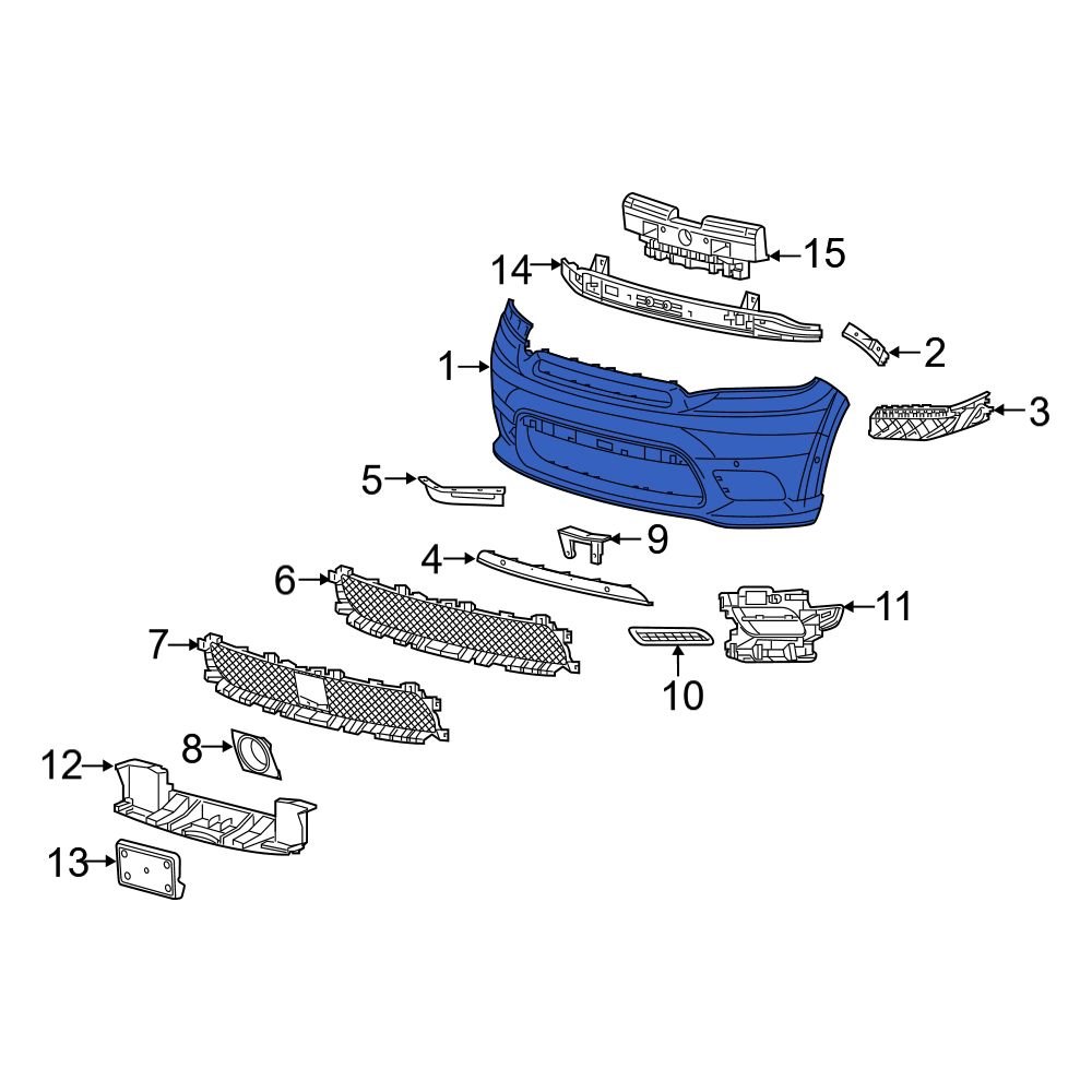 Dodge OE 6PN54TZZAA - Front Bumper Cover