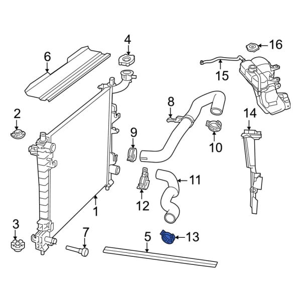 Dodge OE 68381711AA - Front Radiator Support Baffle