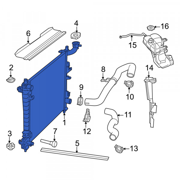 Dodge OE 55038001AH - Radiator