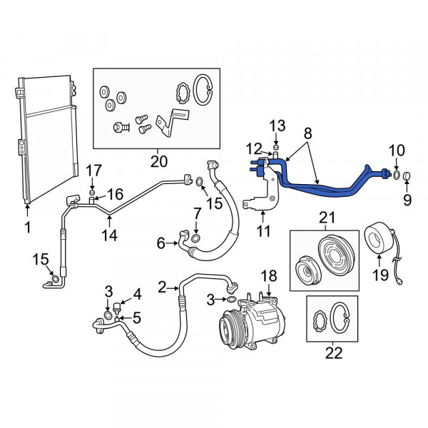 Dodge OE 68161175AE - A/C Refrigerant Suction Hose