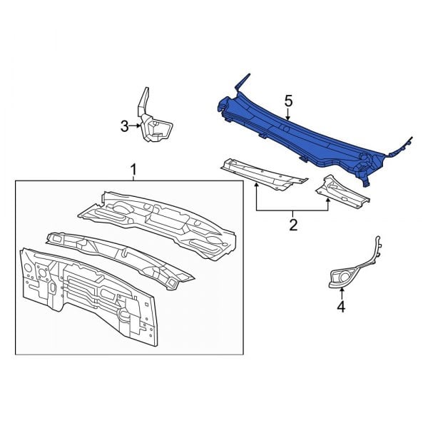 Dodge OE 55112907AF - Cowl Plenum Panel