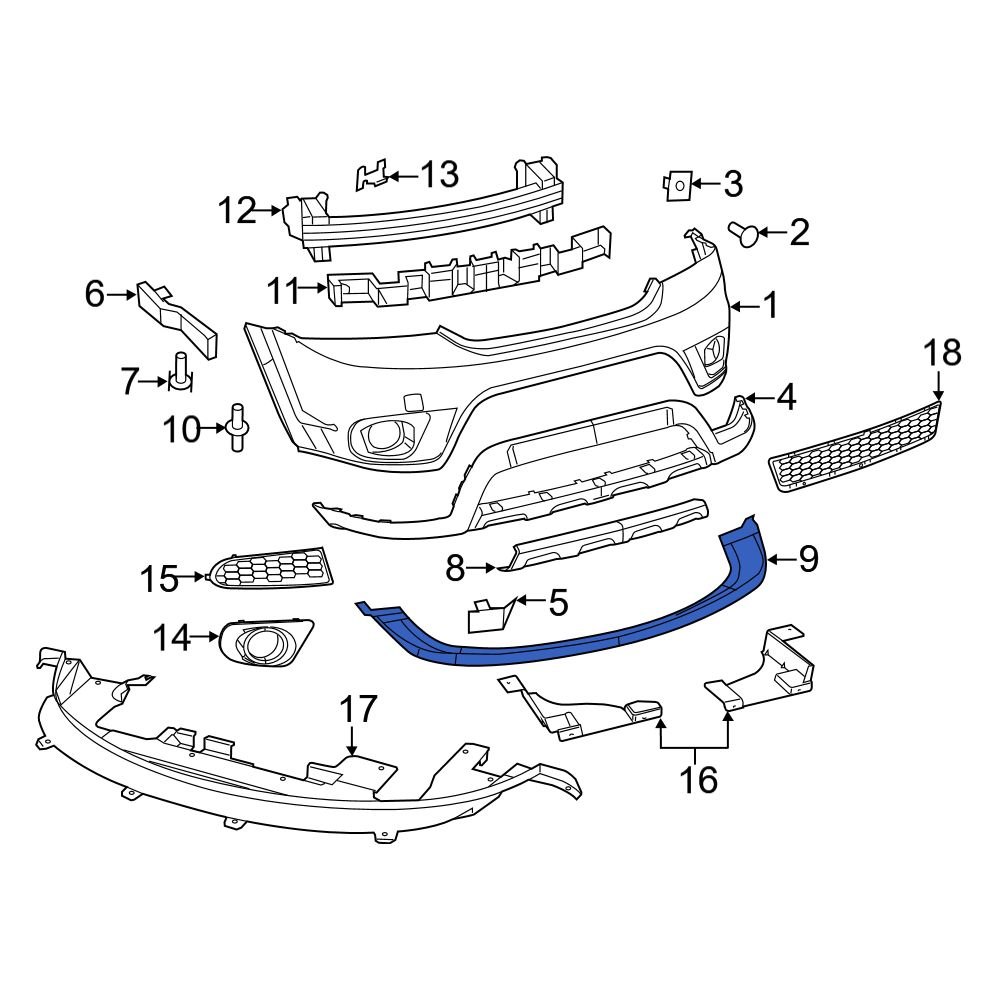 Dodge OE 5178283AE - Front Valance Panel