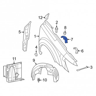 Dodge Journey Fender Support Braces & Hardware | CARiD