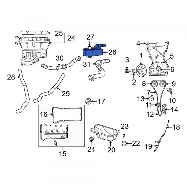 Dodge OE 4884757AE - Engine Oil Cooler