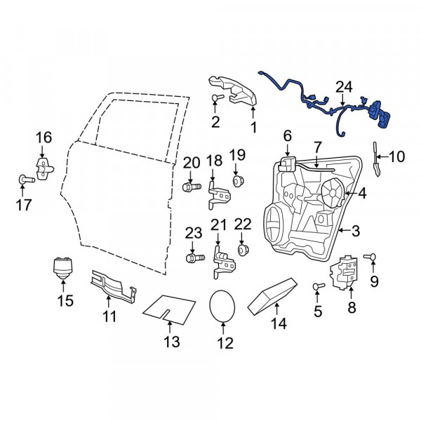 Dodge OE 68065999AC - Front Left Door Wiring Harness