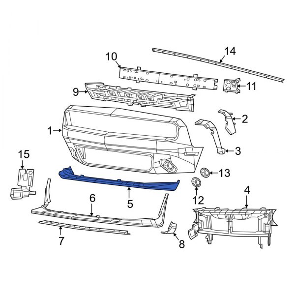 Dodge OE 68258745AB - Front Spoiler