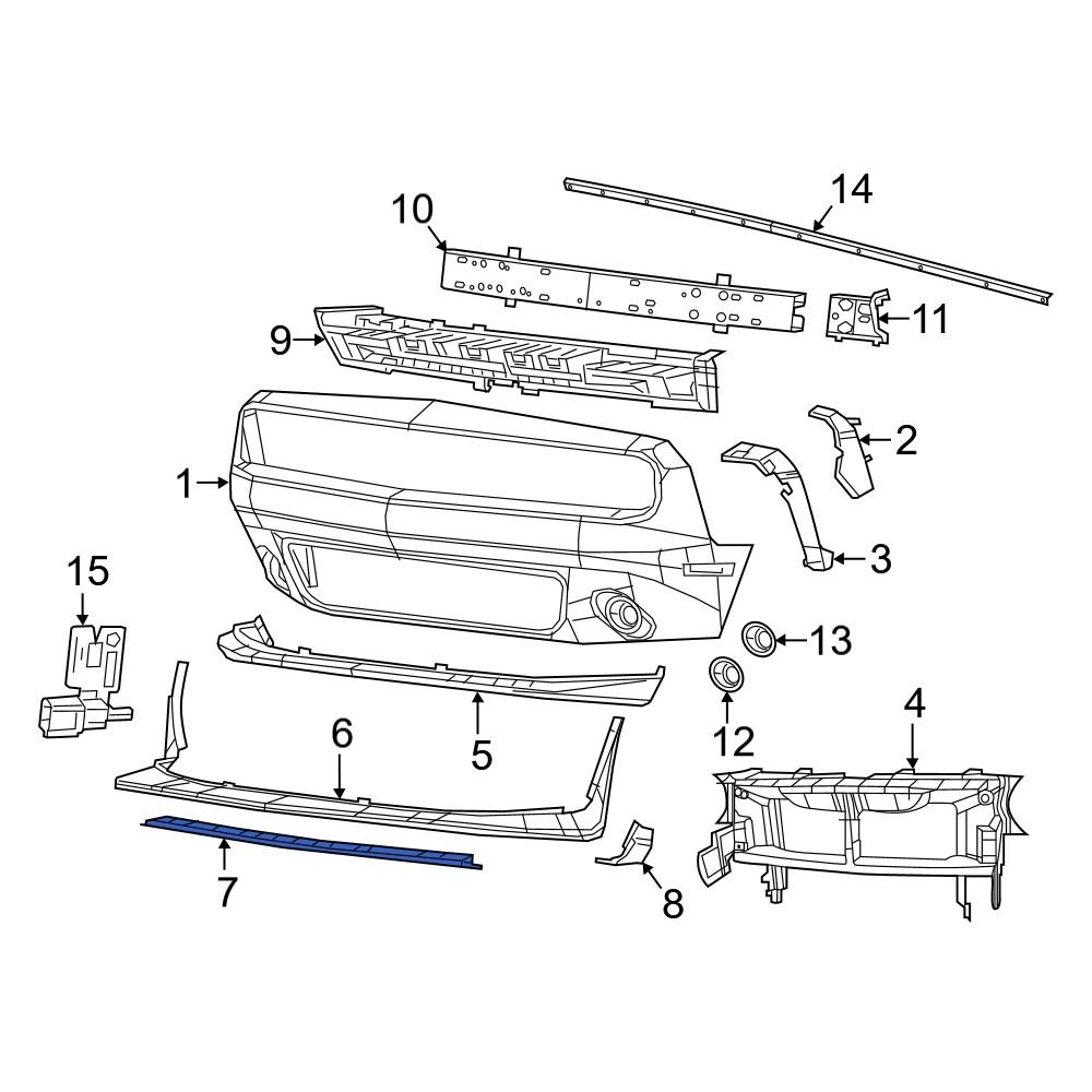Dodge OE 68260155AA - Front Bumper Cover Reinforcement