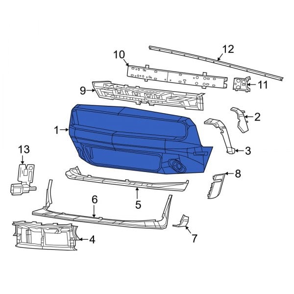 Dodge OE 68371805AA - Front Bumper Cover