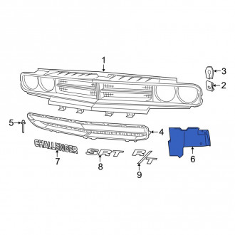 Dodge Challenger OEM Grilles | Factory Billet & Mesh Grilles — CARiD.com