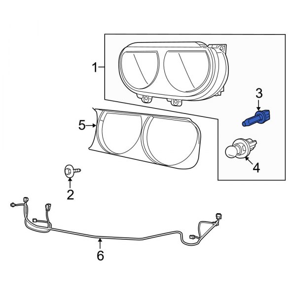 Dodge OE 68604855AA - Front Headlight Bulb