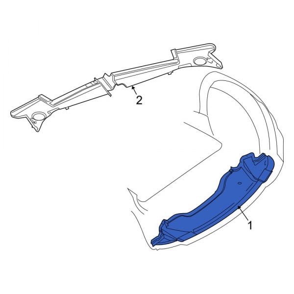 Dodge OE 68242934AD - Front Radiator Support Splash Shield