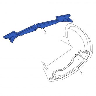 Dodge Radiator Support Covers - Upper, Front | CARiD