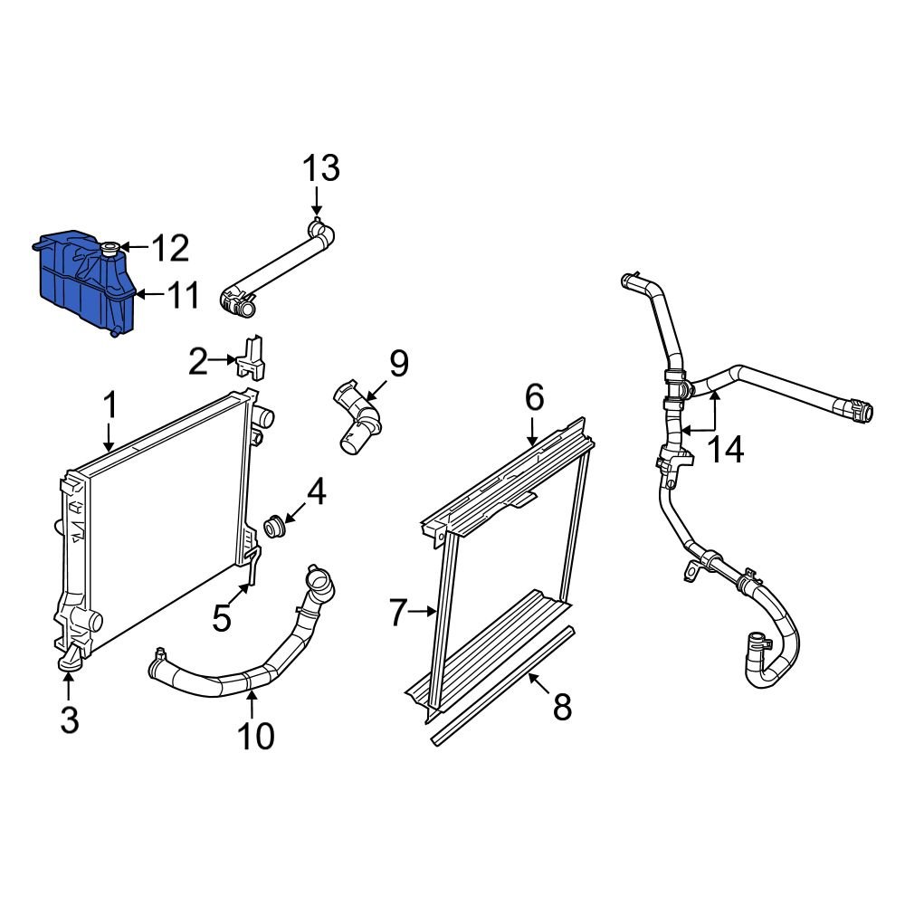 Dodge OE 55111260AF - Engine Coolant Reservoir