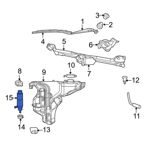 Dodge OE 5139113AA - Windshield Washer Pump