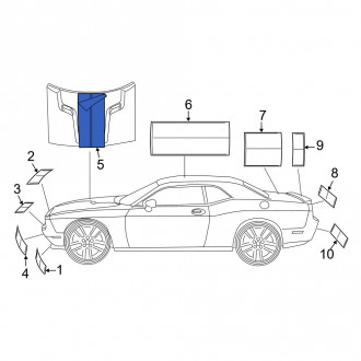 Dodge Challenger Hood Moldings, Decals, Ornaments | CARiD
