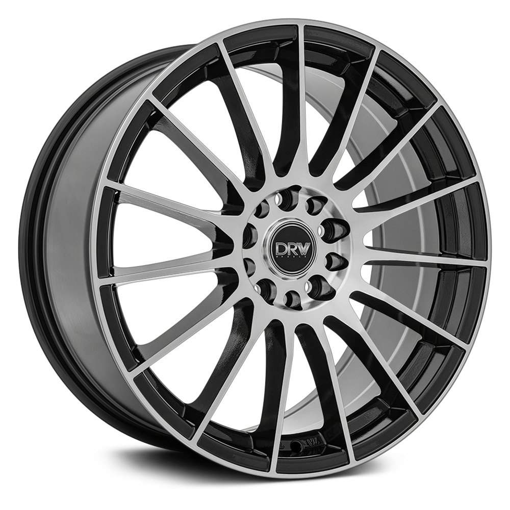 DRW® D15 Wheels - Black with Machined Face Rims