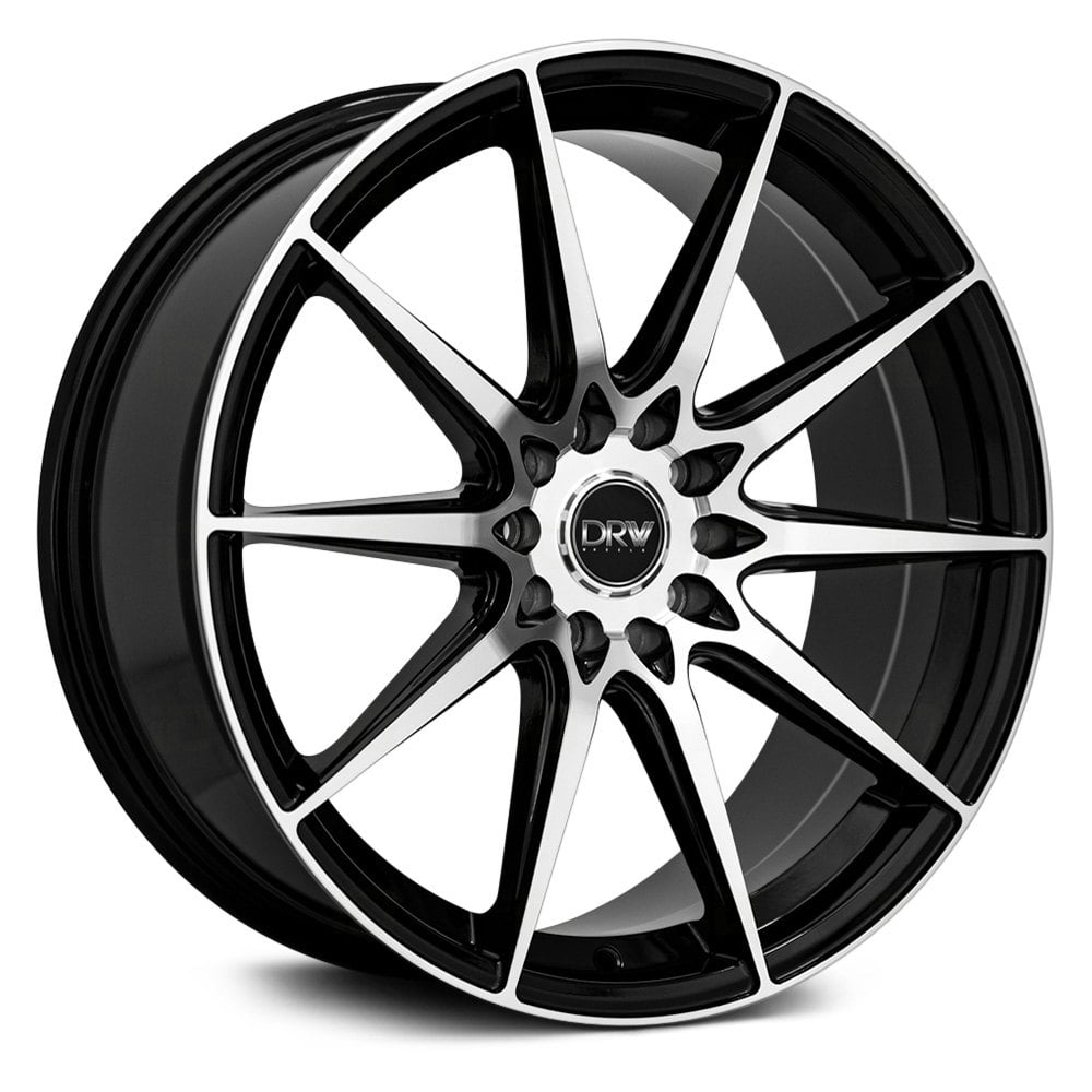 DRW® D19 Wheels - Black with Machined Face Rims