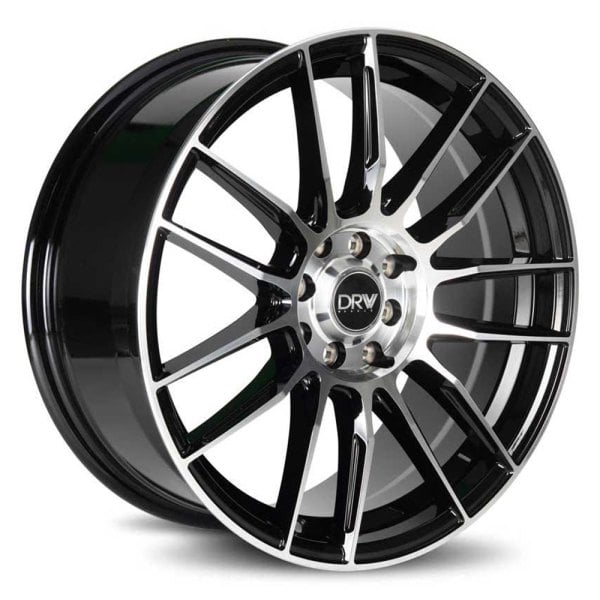 DRW® D22 Wheels - Black with Machined Face Rims