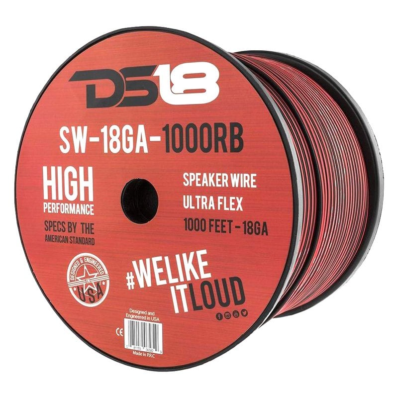 DS18® SW-18GA-1000RB - 18 AWG 2-Way 1000' Red/Black Stranded GPT ...