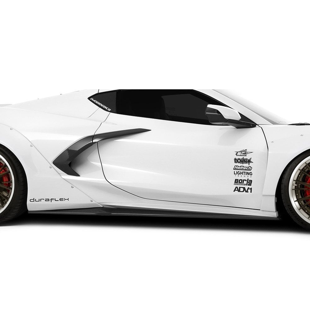 Duraflex® 117914 - Gran Veloce Style Fiberglass Wide Body Side Skirt ...