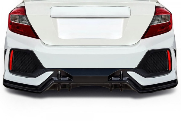 Duraflex® 118516 - FK8 Type R Style Fiberglass Rear Bumper Cover ...