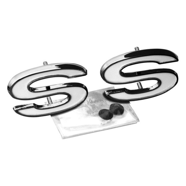 Dynacorn® EM1304 - "SS" Chrome Fender Emblems