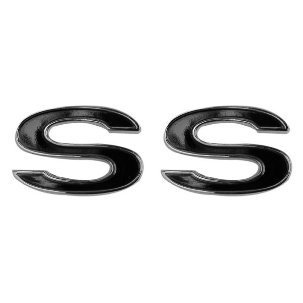 Dynacorn® EM4621 - "SS" Chrome/Black Fender Emblems