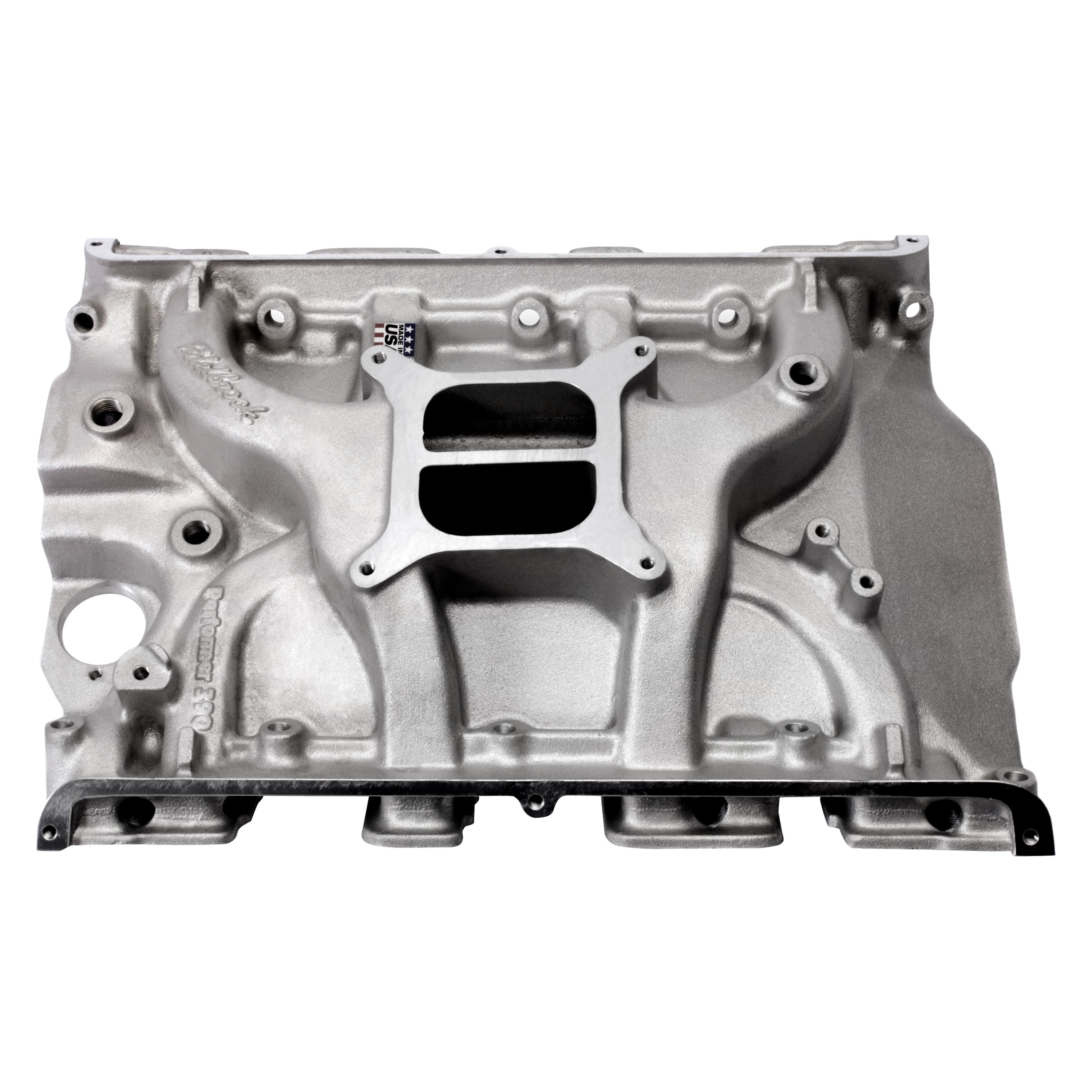 Edelbrock® 2105 - Performer™ Satin Dual Plane Intake Manifold
